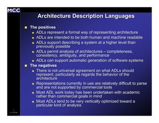 Architecture Description Languages: An Overview | PDF