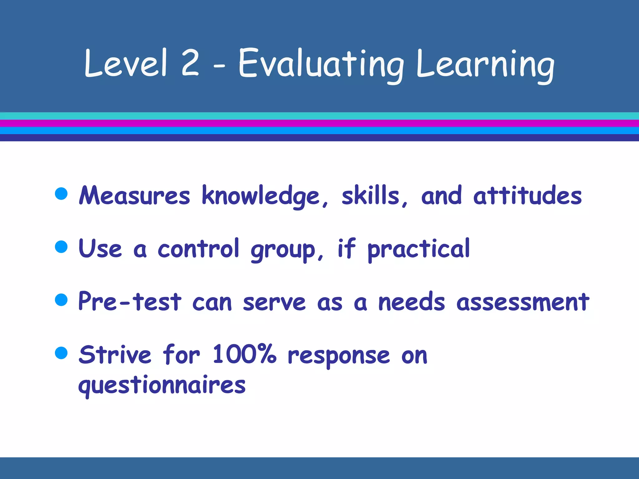 Adlt 606 class 11 kirkpatrick's evaluation model short version | PPT ...