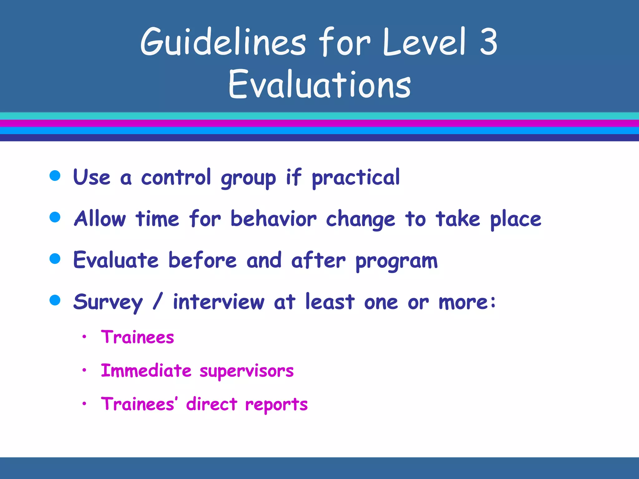 Adlt 606 class 11 kirkpatrick's evaluation model short version | PPT ...