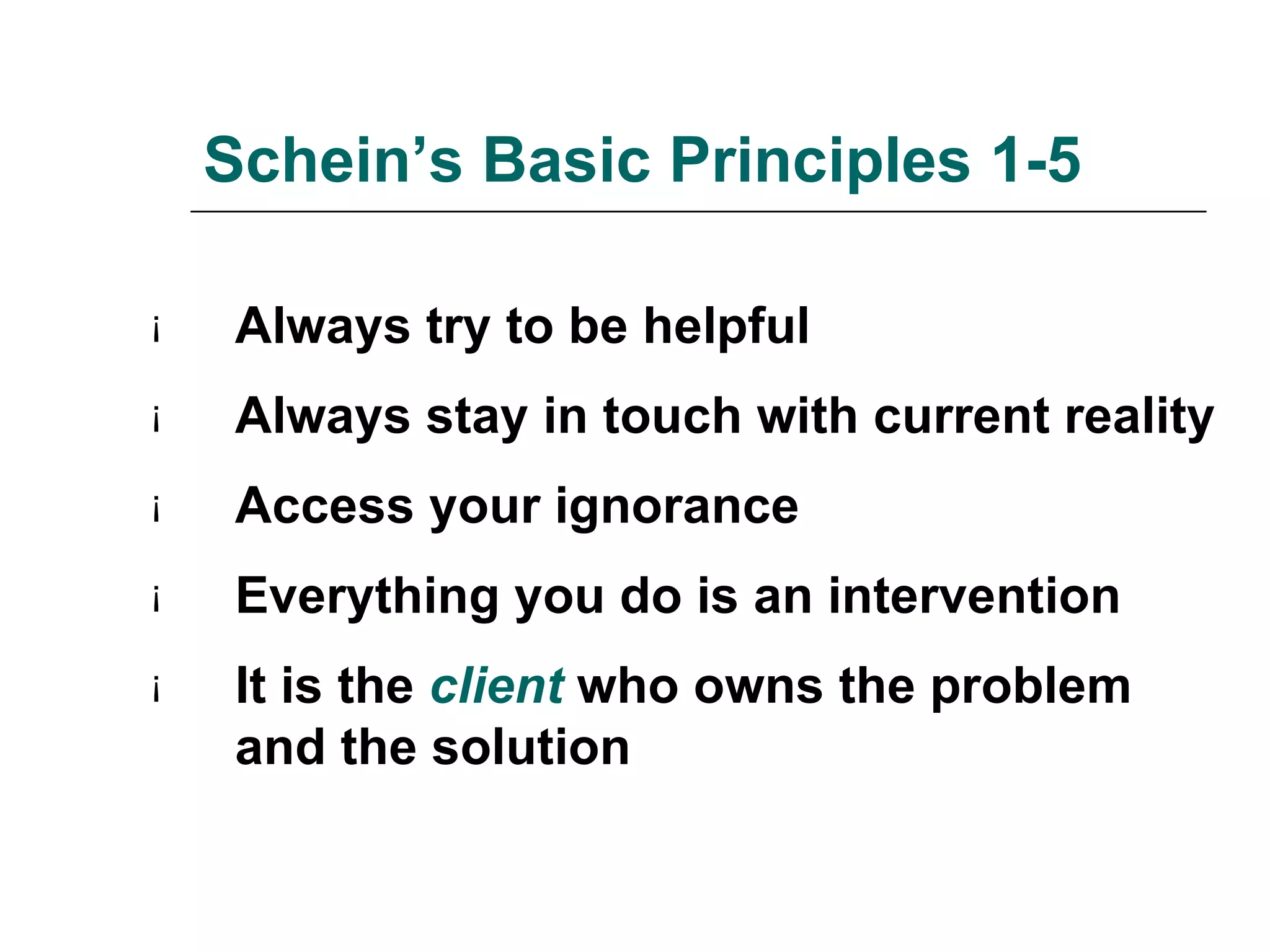 Adlt 610 Class 2 Intro To Schein And Block | PPT