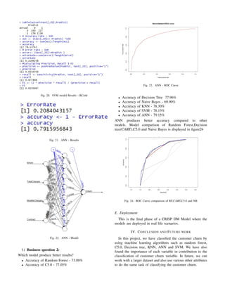 Customer churn classification using machine learning techniques | PDF