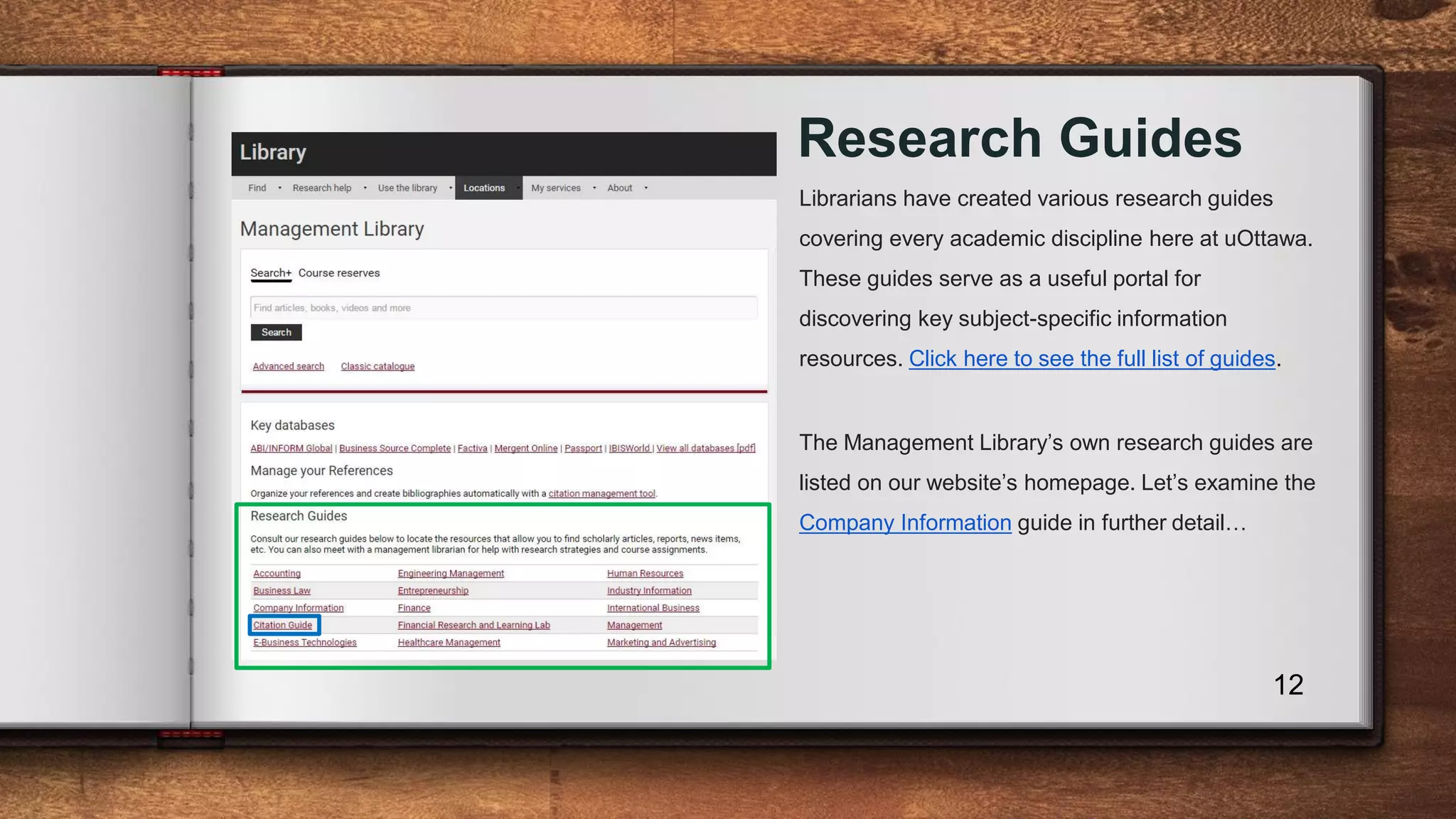 Guide to uOttawa Management Library Resources | PDF