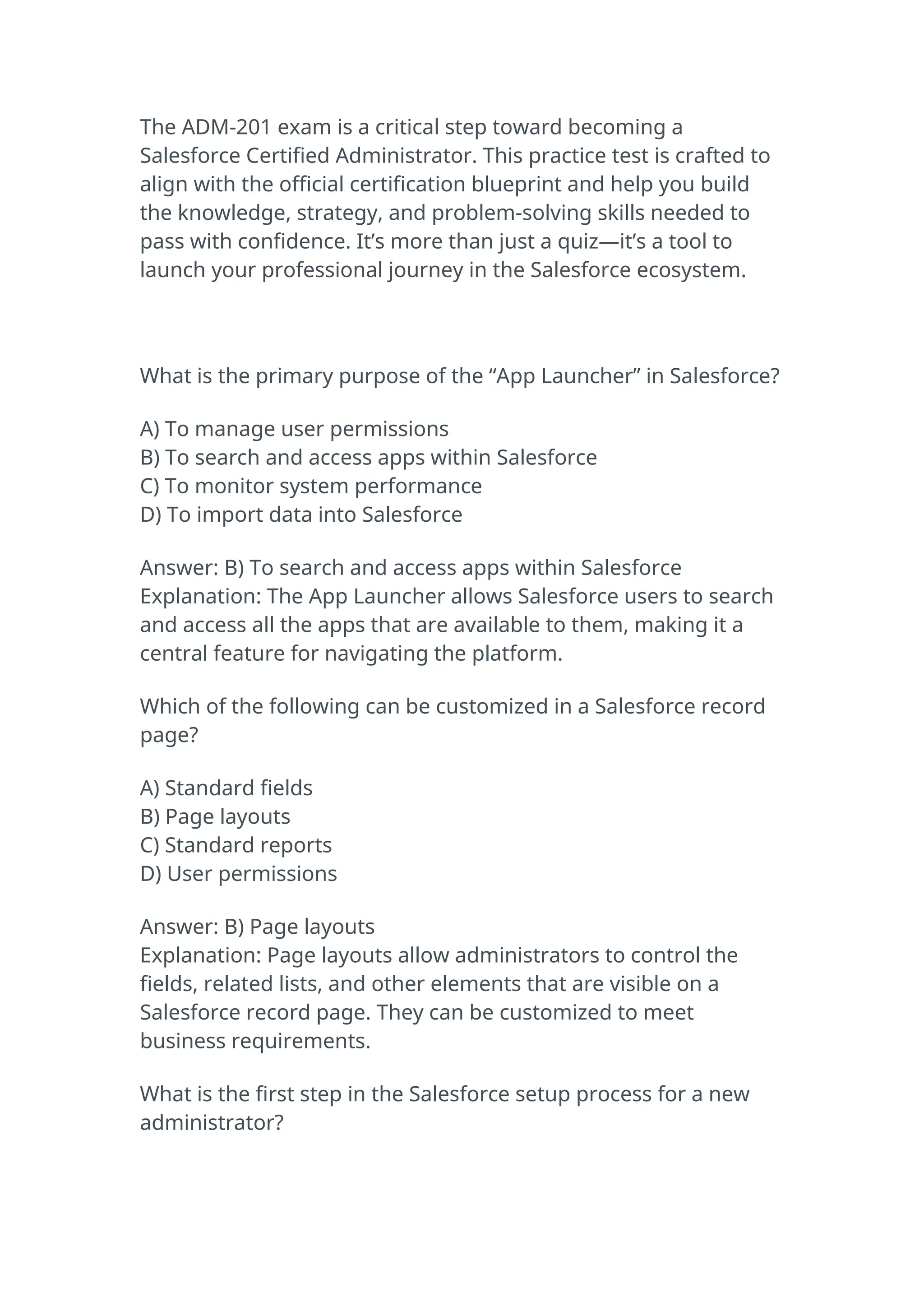 ADM 201 Administration Essentials for New Admins Exam Answers.docx