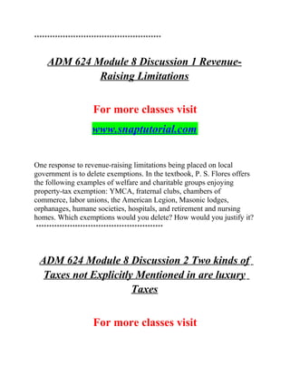 Adm 624 Believe Possibilities / snaptutorial.com