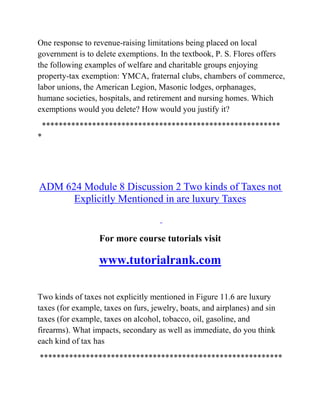 Adm 624 Teaching Effectively--tutorialrank.com