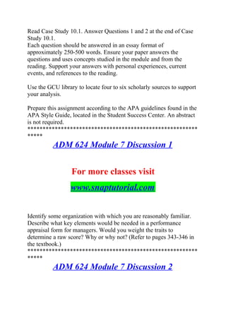 Adm 624 Exceptional Education / snaptutorial.com