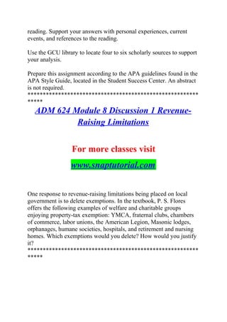 Adm 624 Exceptional Education / snaptutorial.com