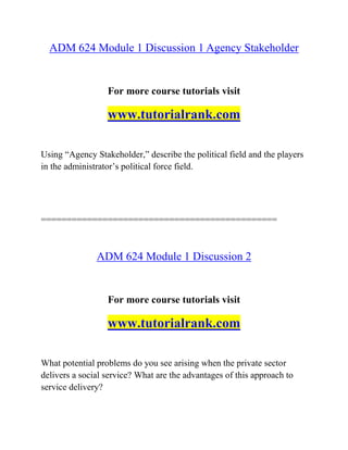 ADM 624 Enhance teaching - tutorialrank.com