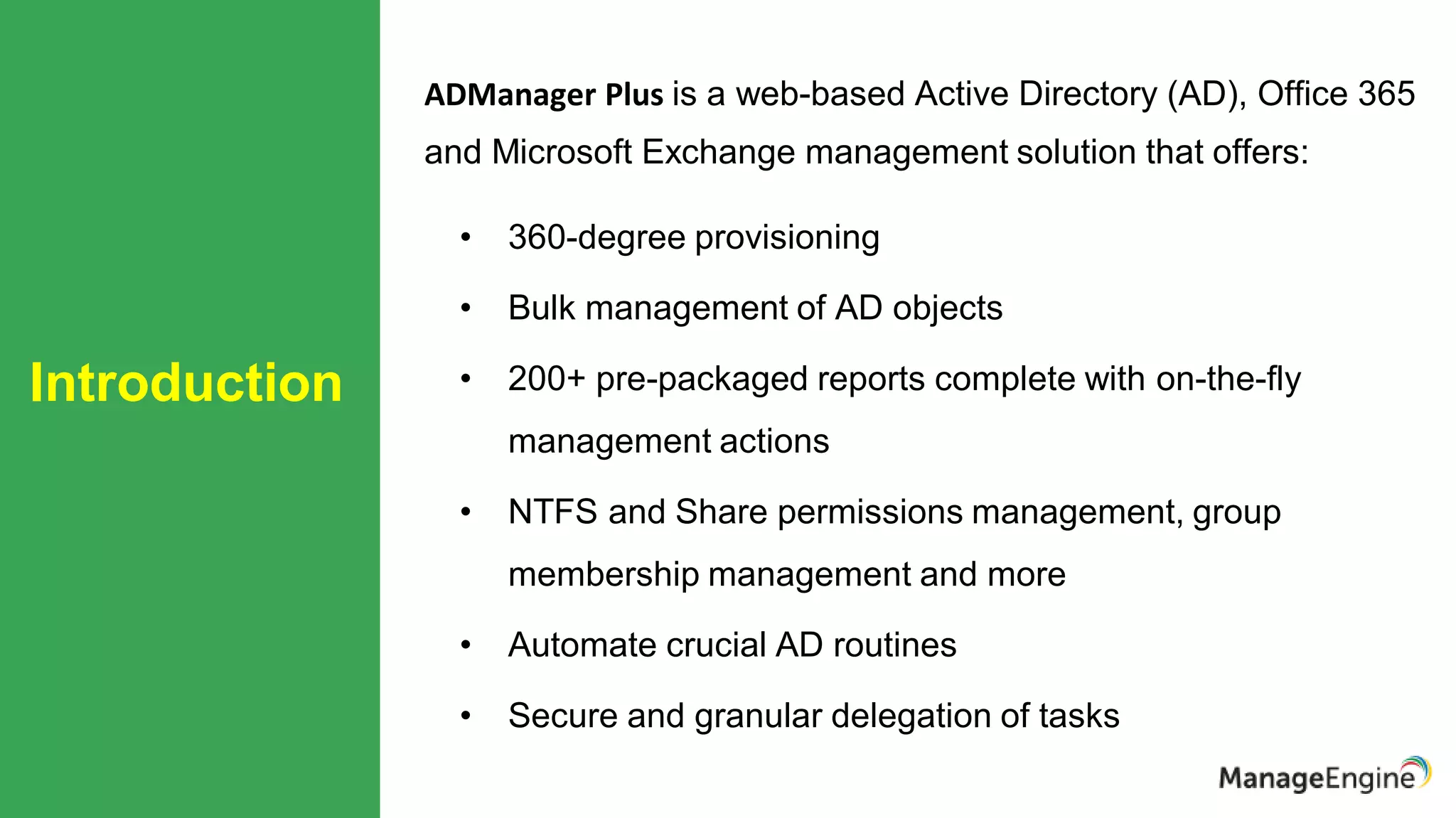 ADManager Plus Active Directory Management & Reporting | PDF