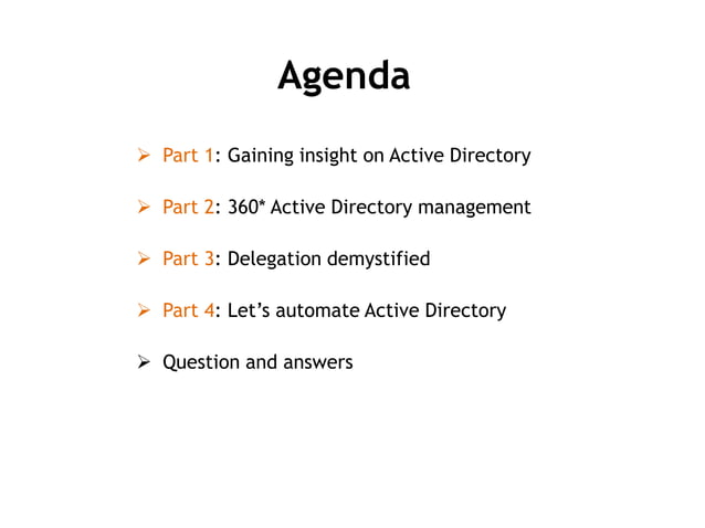7 tips to simplify Active Directory Management | PPT