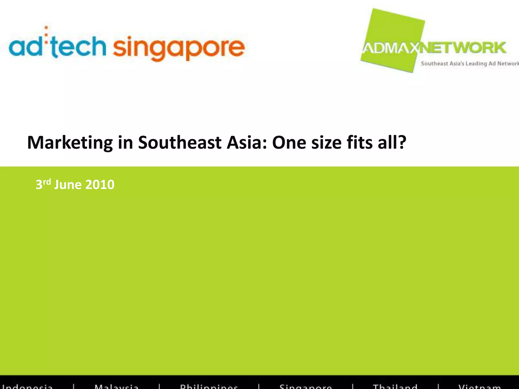 Admax adtech workshop 2010 marketing in sea | PPT