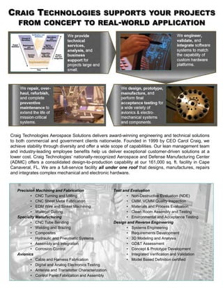 Craig Technologies Aerospace and Defense Manufacturing Center (ADMC ...