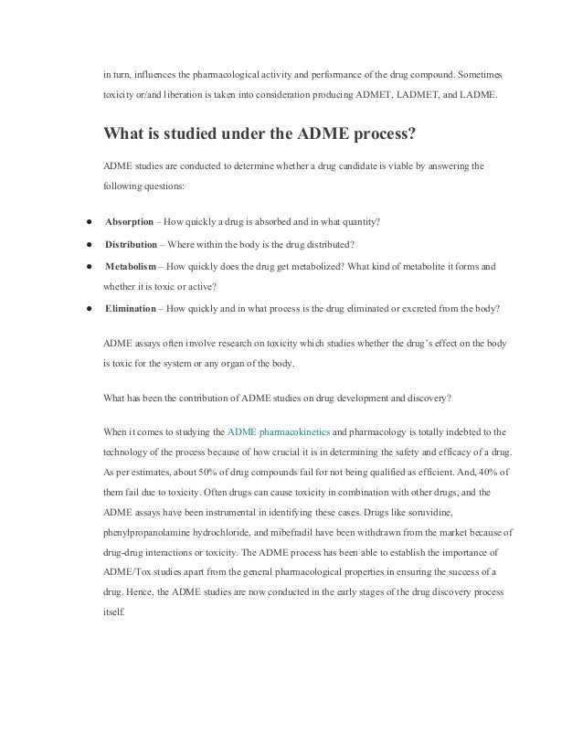 What Is The ADME Process During Drug Discovery And Development?