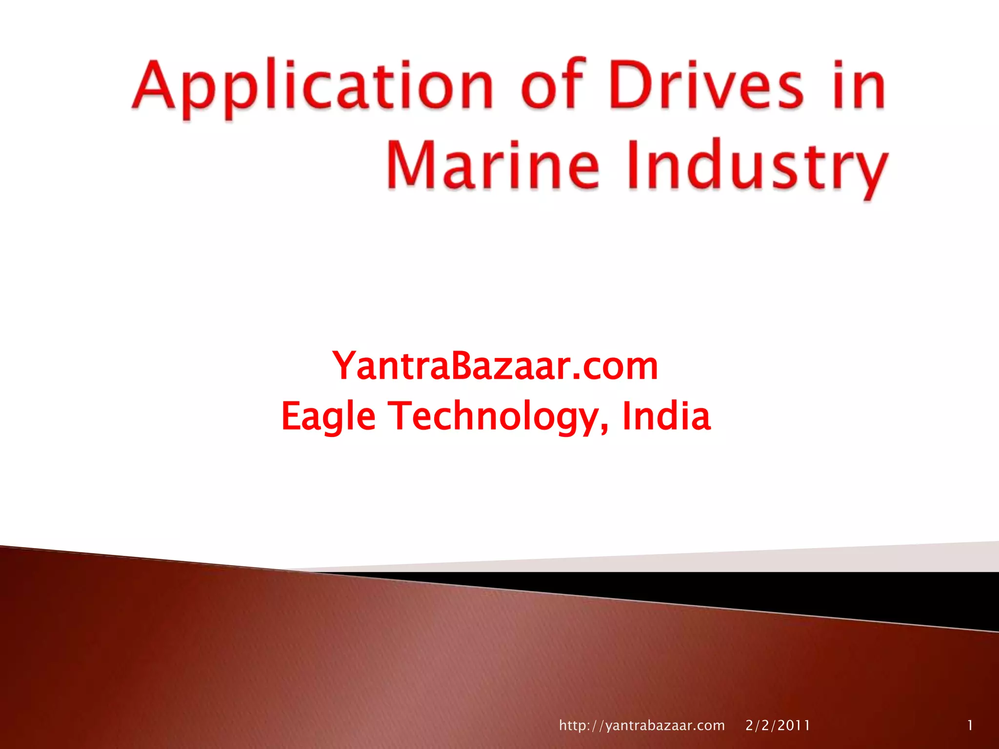 Application of AC Drives in Marine Industry | PPTX