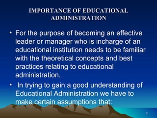 Educational Administration | PPT