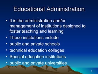 Educational Administration | PPT