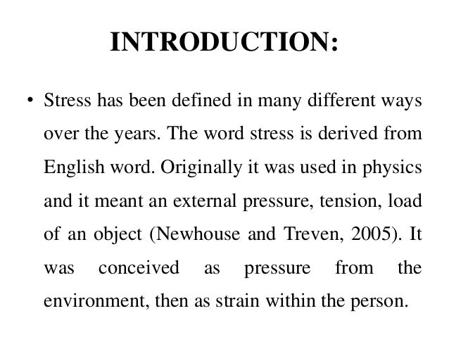 stress management -ppt