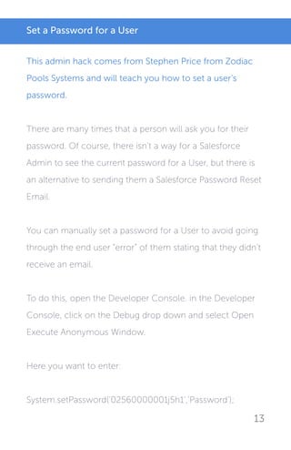Salesforce Admin Hacks | PDF