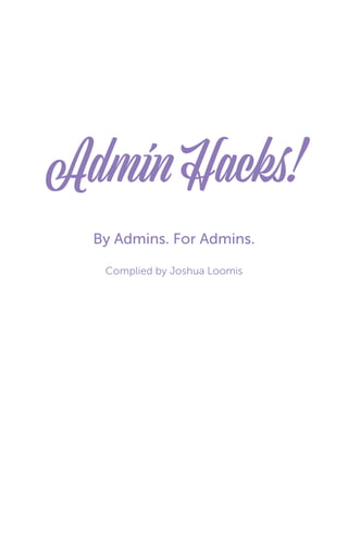 Salesforce Admin Hacks | PDF | Email | Internet
