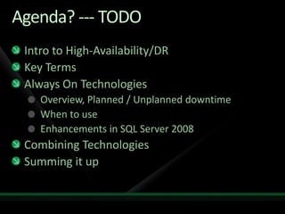 Admin High Availability | PPT