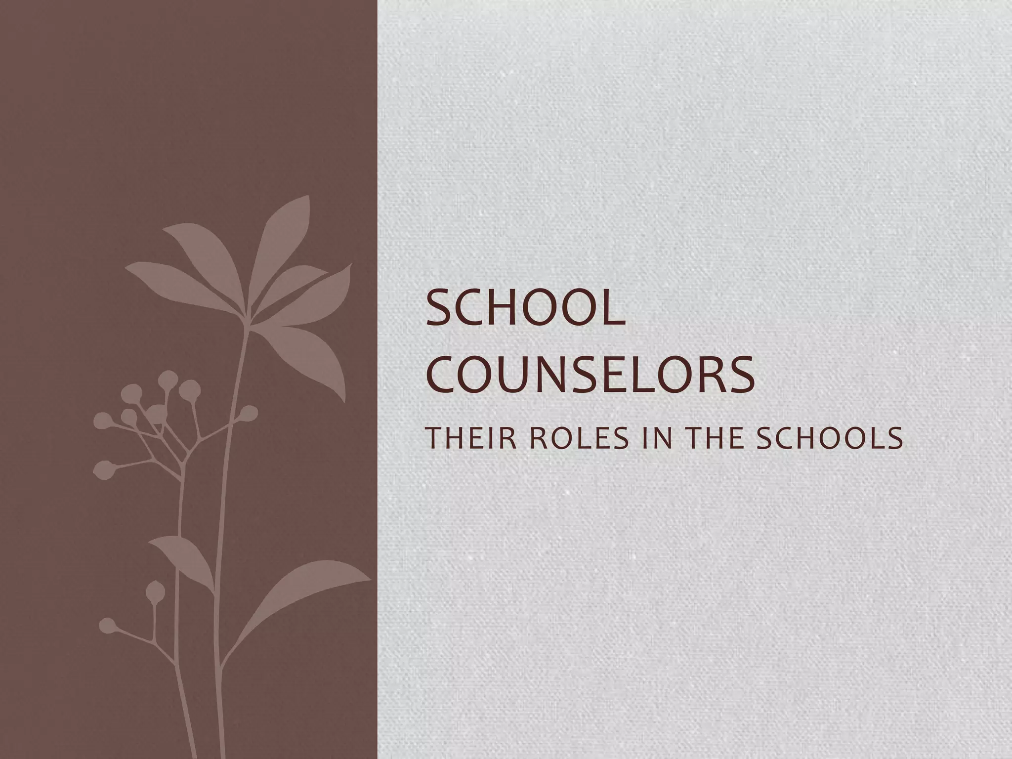 ASCA Roles of a School counselors | PPTX