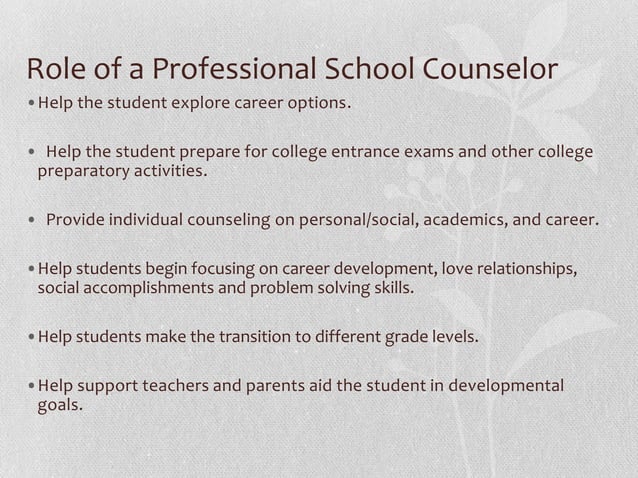 ASCA Roles of a School counselors | PPTX | Professional School | Postgraduate Education