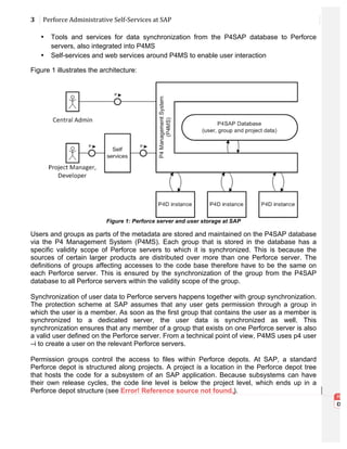 [SAP] Perforce Administrative Self Services at SAP | PDF | Databases | Computer Software and ...