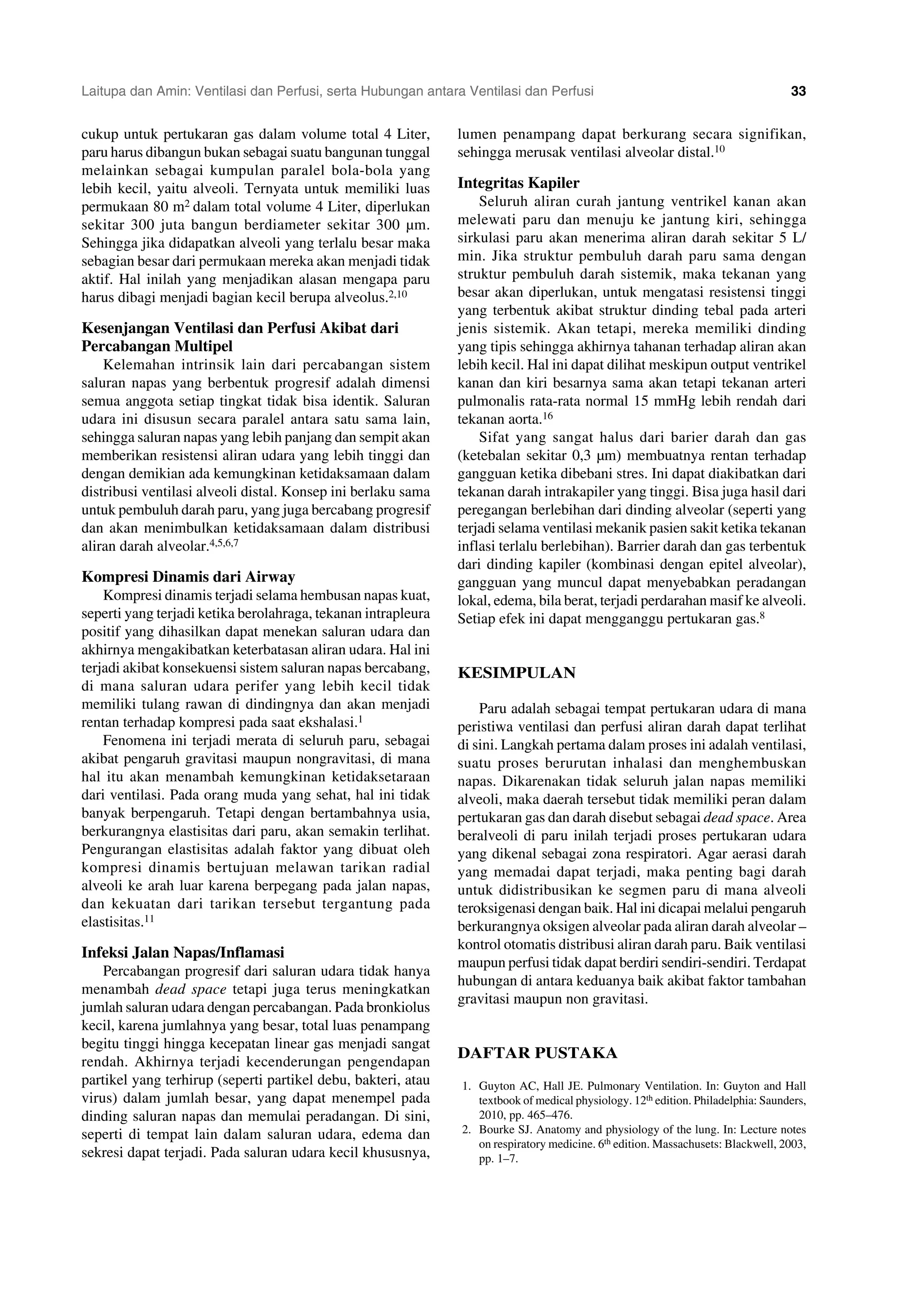 PERFUSI JARINGAN DAN STATUS VENTILASI | PDF