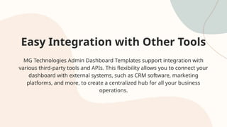 Optimize Administration with MG Technologies' HTML Admin Dashboard ...