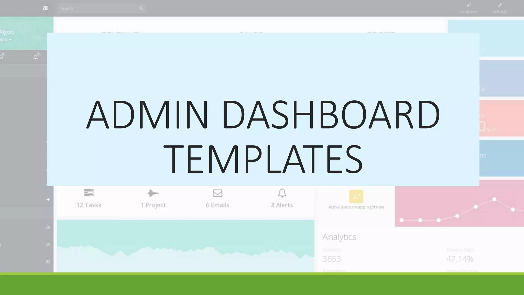 Top-Quality Admin Dashboard Templates | MG Technologies | PPT