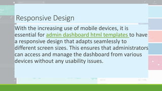 Top-Quality Admin Dashboard Templates | MG Technologies | PPT