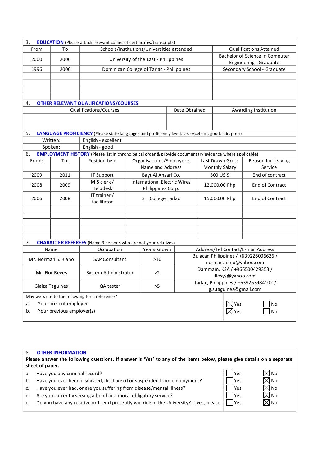 Admin form