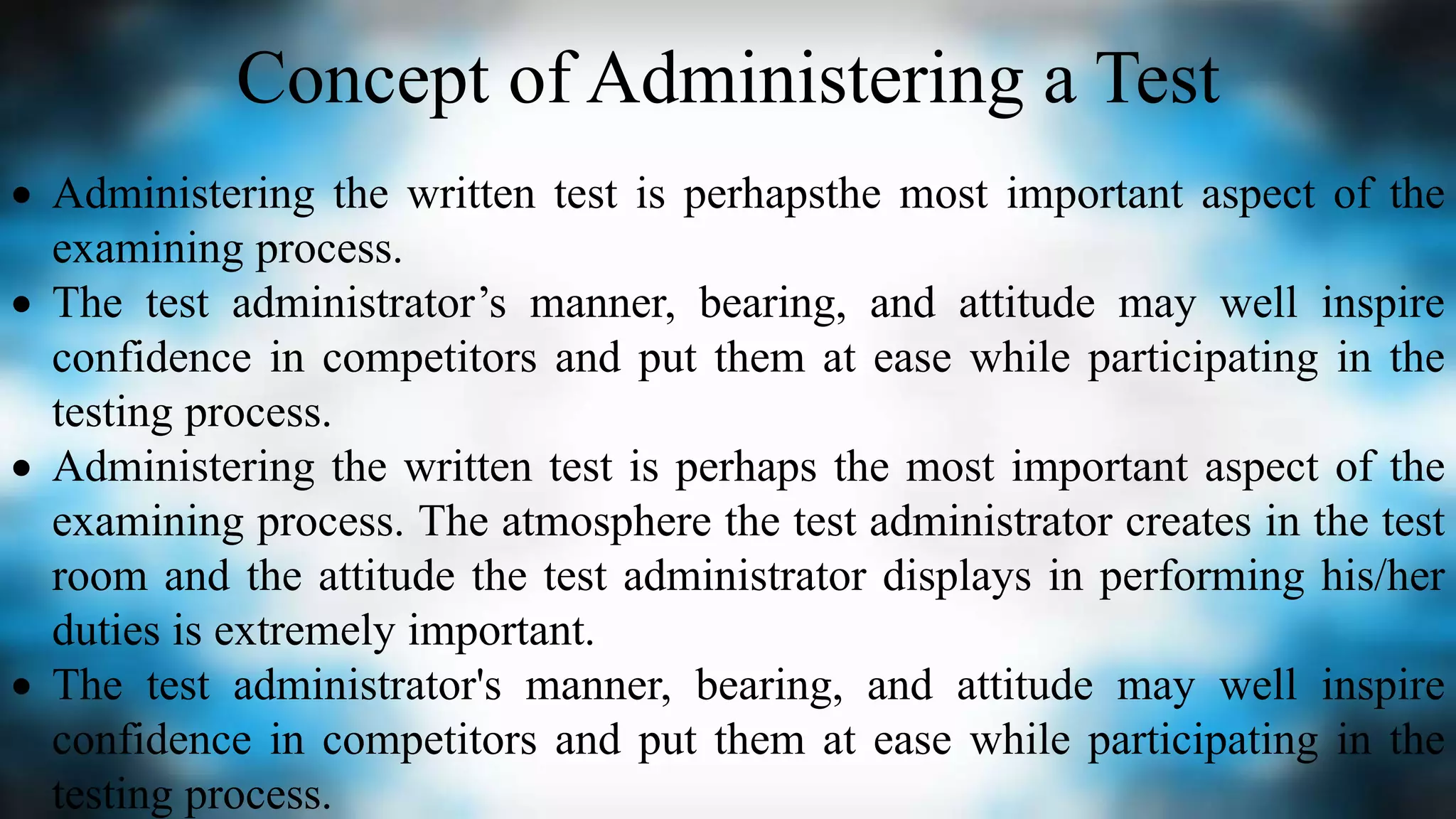 Administering a test, scoring - grading vs marks | PPTX