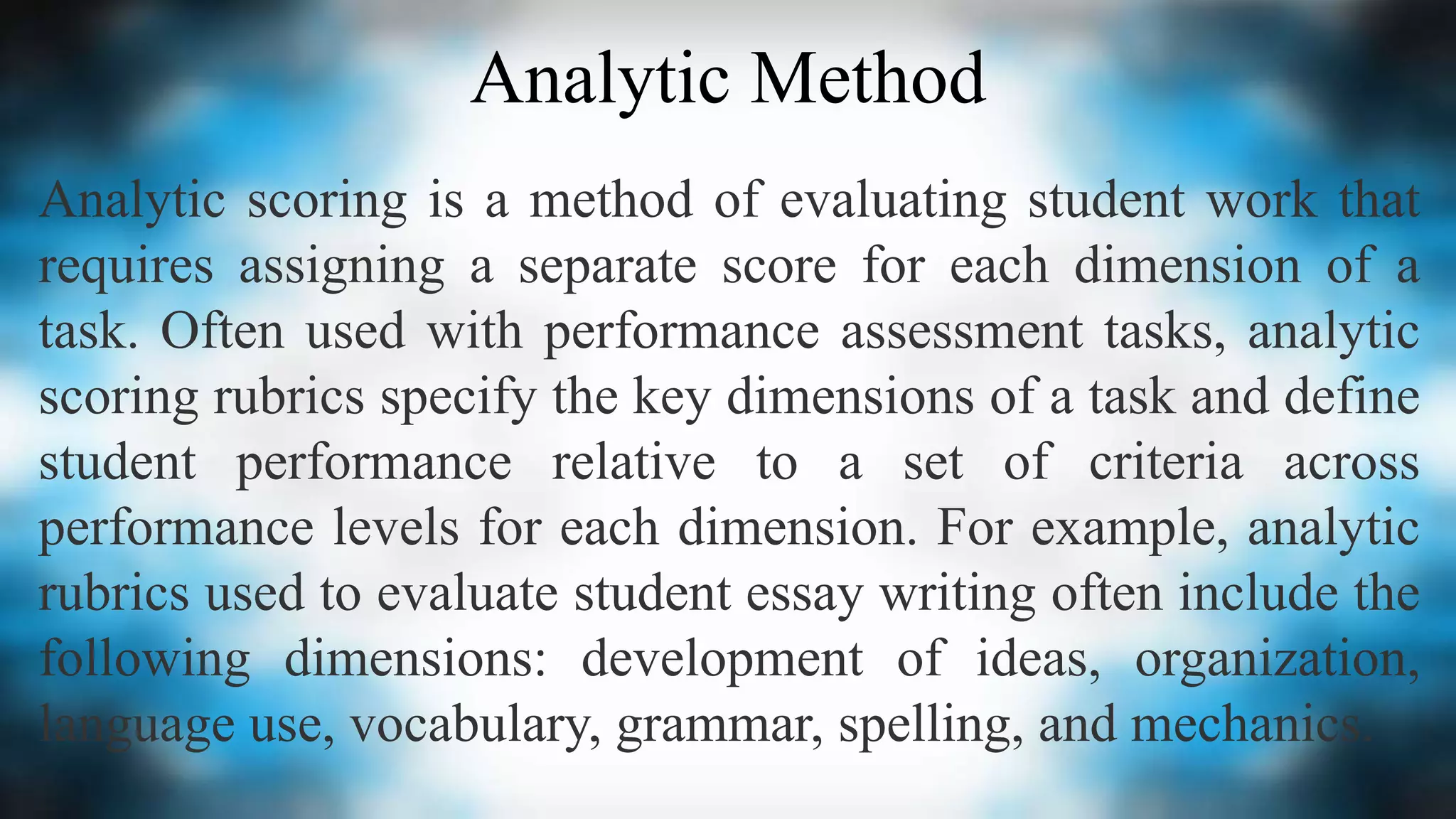 Administering a test, scoring - grading vs marks | PPTX