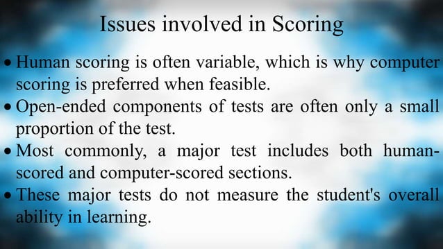 Administering a test, scoring - grading vs marks | PPTX | Standardized ...