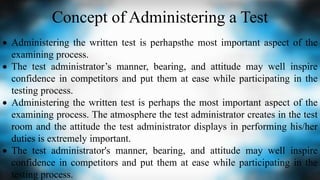 Administering a test, scoring - grading vs marks | PPTX
