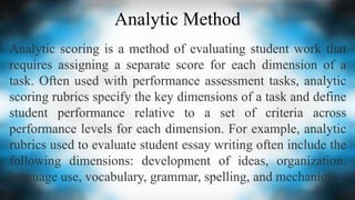 Administering a test, scoring - grading vs marks | PPTX