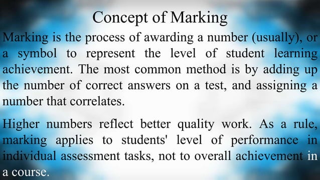 Administering a test, scoring - grading vs marks | PPTX | Standardized ...