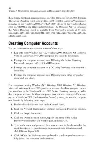 Administering computer accounts and resources in active directory | PDF