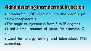Administering Intradermal Injection, Subcutaneous Injection, and ...