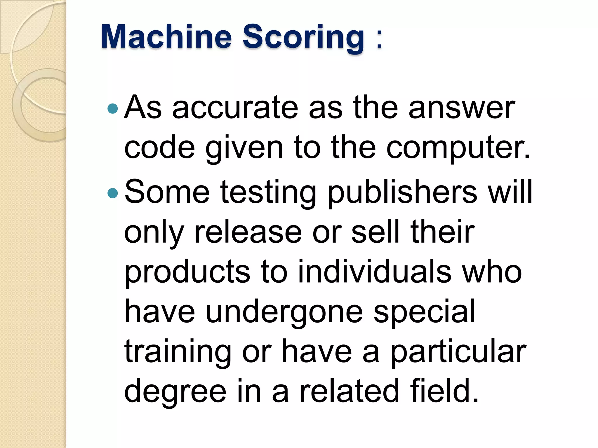 Administering,scoring and reporting a test ppt | PPTX