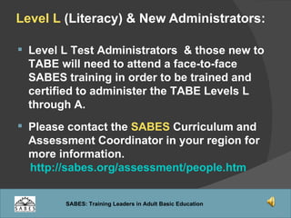 Administering & scoring tabe 9 10 | PPT