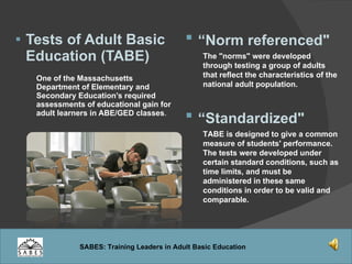 Administering & scoring tabe 9 10 | PPT