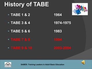 Administering & scoring tabe 9 10