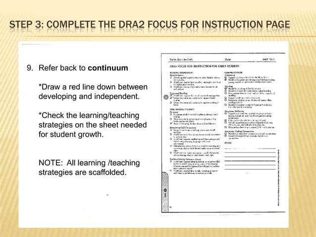 Administering the DRA 2: Diagnostic Reading Assessment | PPTX ...