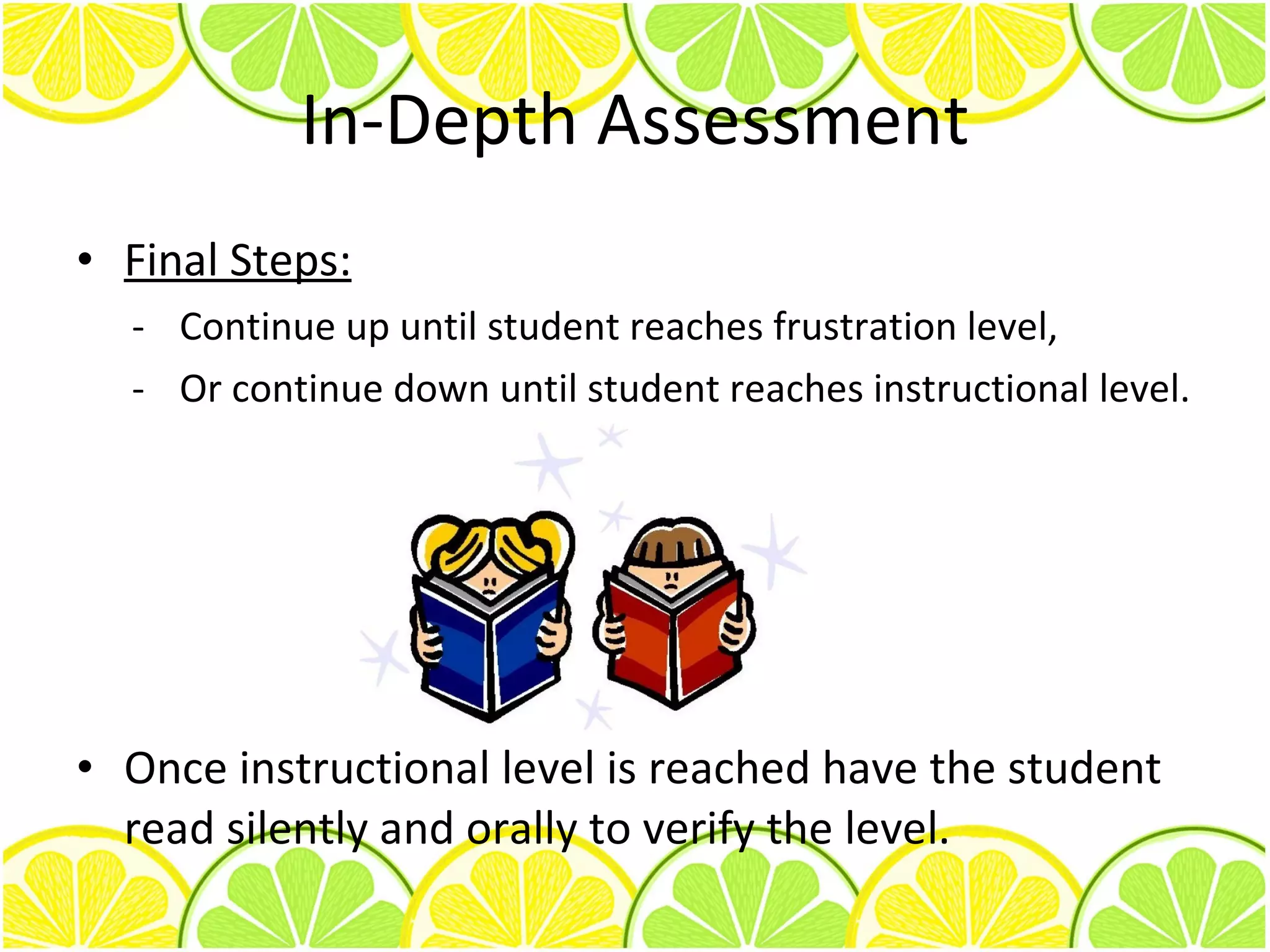 Administering The QRI4 Reading Inventory | PPT
