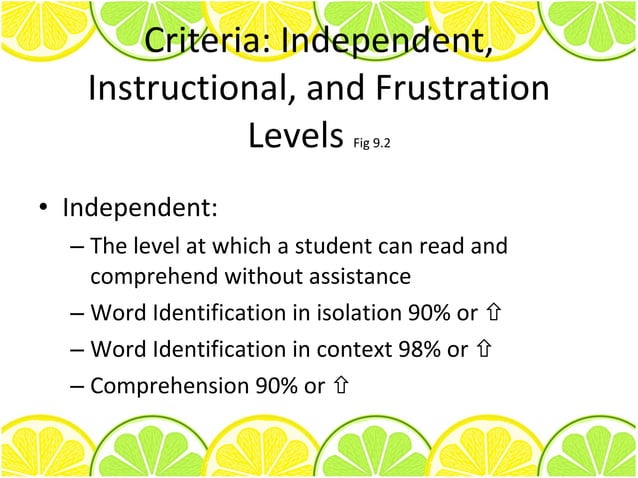 Administering The QRI4 Reading Inventory | PPT | Educational Assessment ...