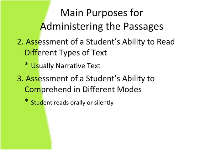 Administering The QRI4 Reading Inventory | PPT | Educational Assessment ...