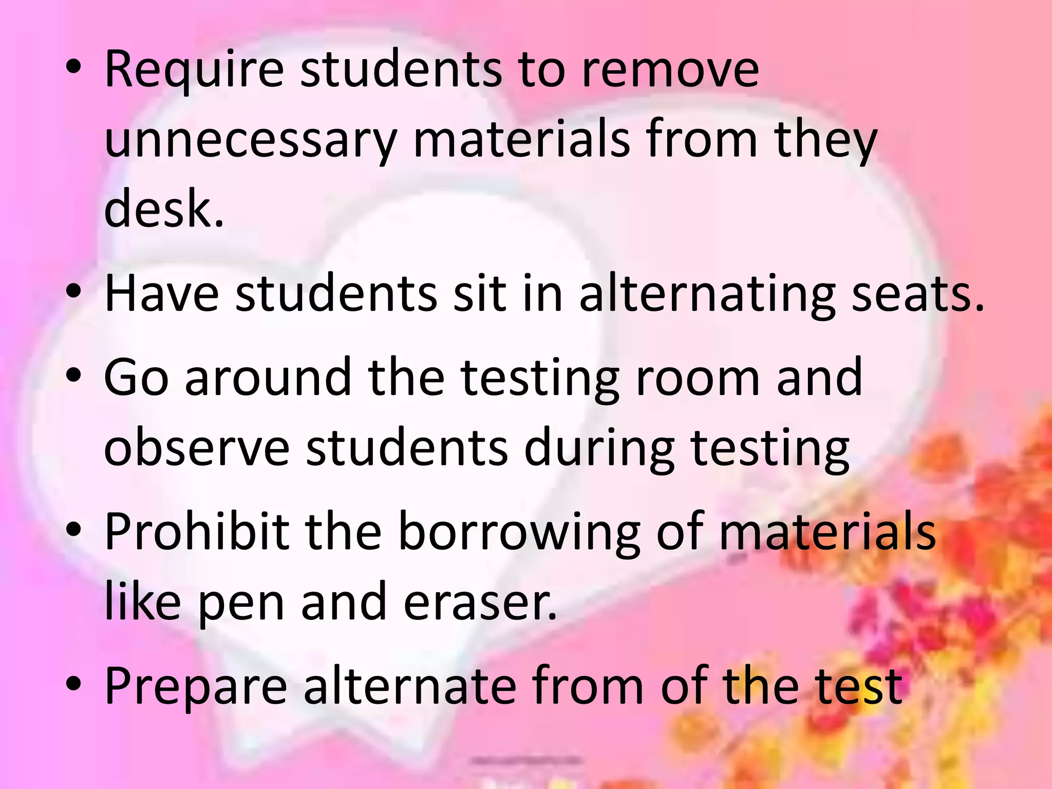 Administering the test | PPTX