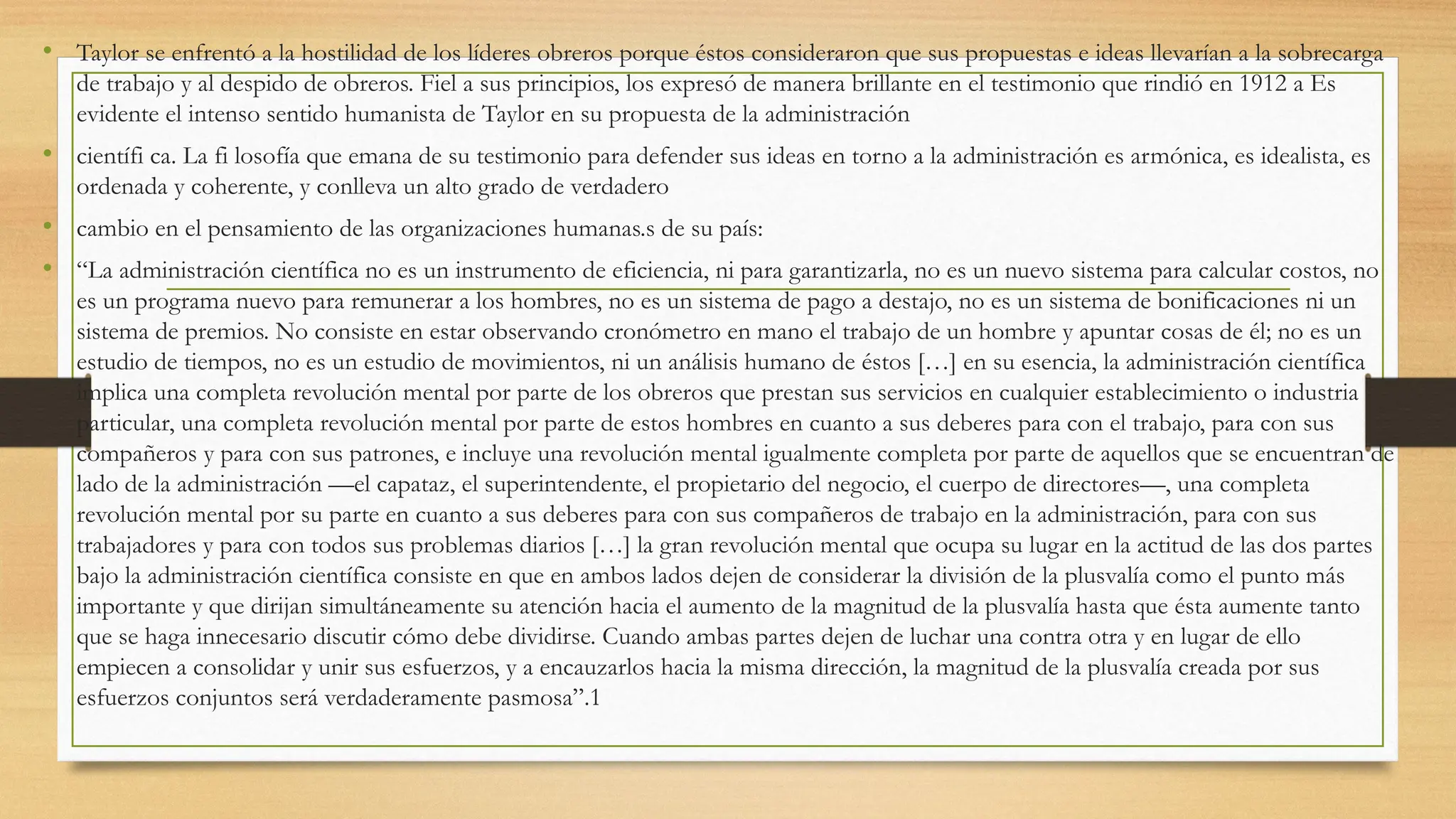 Administración científica de Taylor adm pptx | PPTX